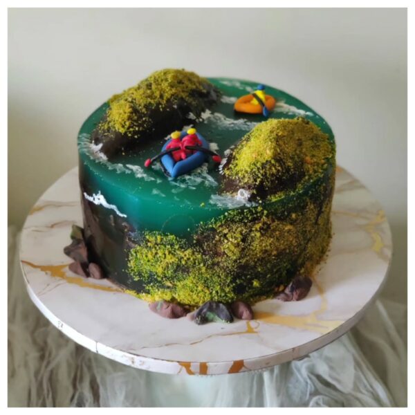 River Rafting-Themed Cake - Caketales